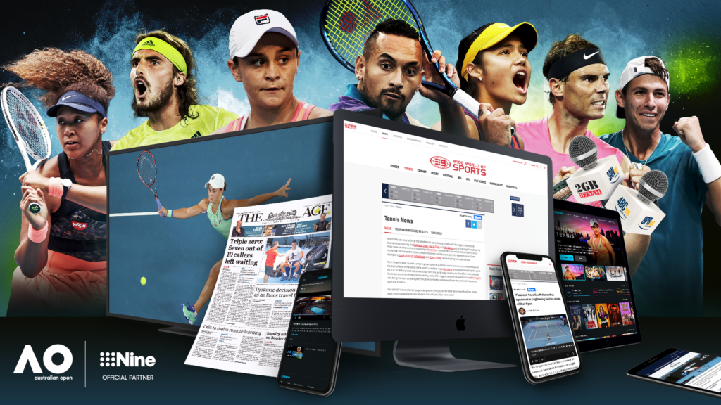 Nine names tennis partners for 2022 Australian Open - Nine for Brands