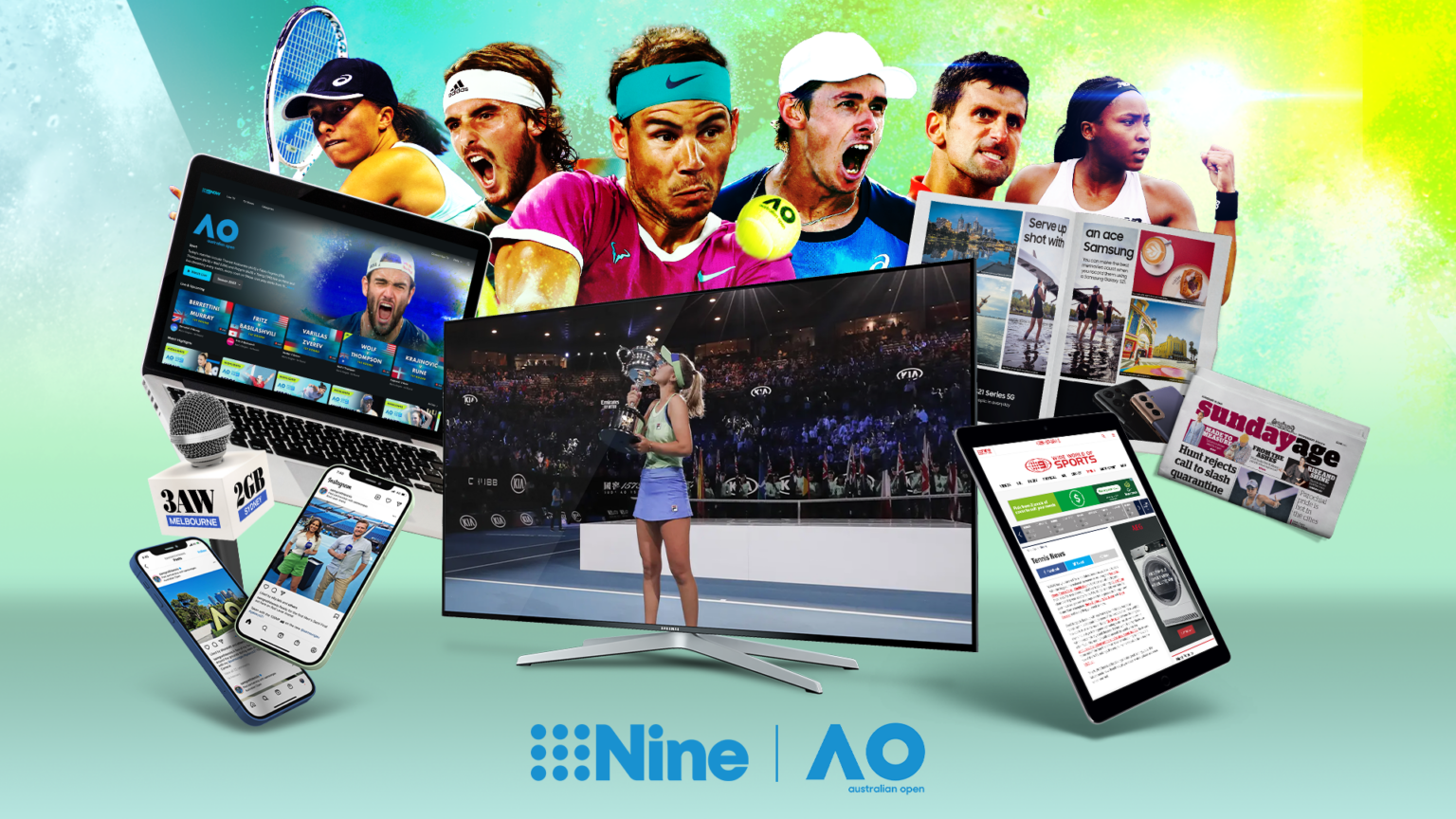 Nine names Tennis partners for 2023 Australian Open and serves up year ...
