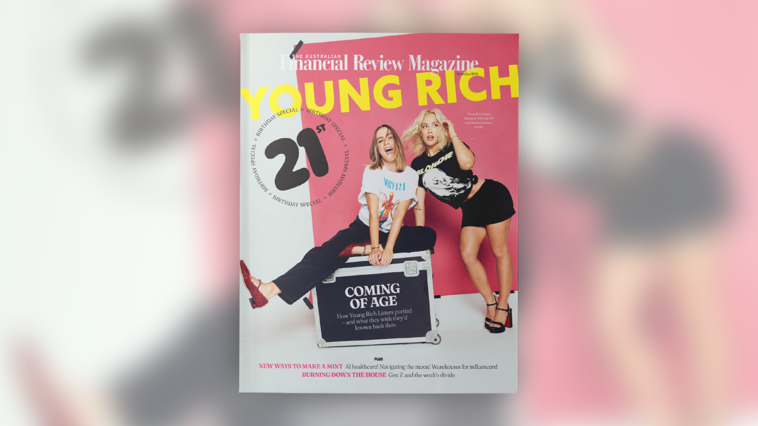 Margot Robbie, Canva's Melanie Perkins & Cliff Obrecht and Daniel ...